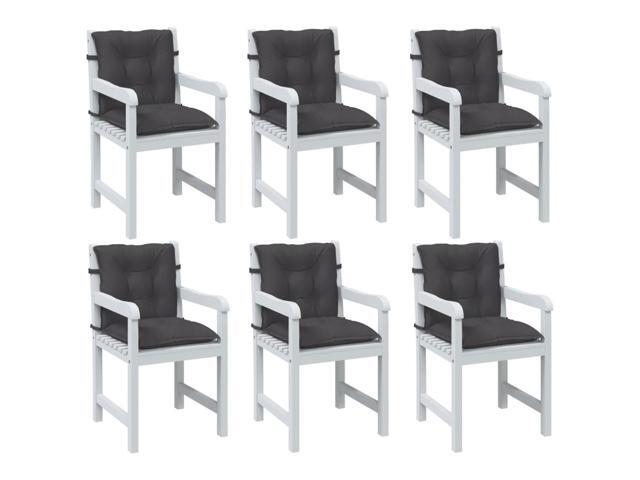 Click here for vidaXL Lowback Chair Cushion Set of 6 Melange Anth... prices