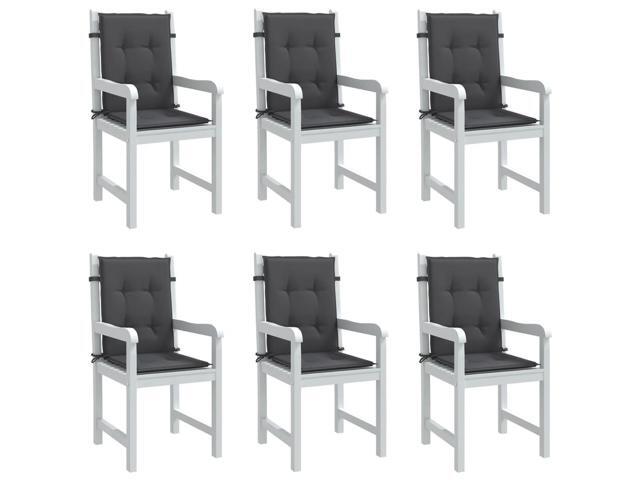 Click here for vidaXL Lowback Chair Cushion Set of 6 Melange anth... prices