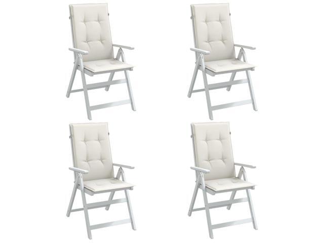Click here for vidaXL Highback Chair Cushion Set of 4 Melange cre... prices