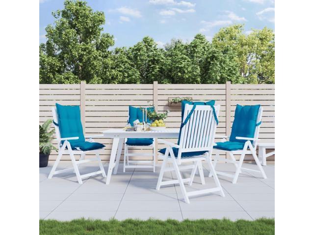 Click here for vidaXL Highback Chair Cushion Set of 4 Light Blue prices