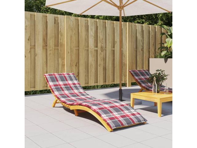 Click here for vidaXL Sun Lounger Cushion Red check pattern prices