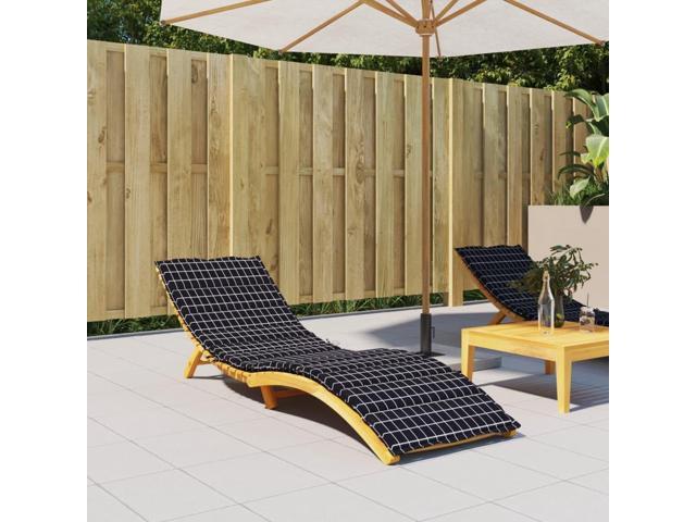 Click here for vidaXL Sun Lounger Cushion Black Check Pattern prices