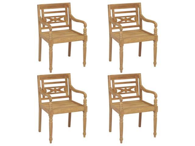 Click here for vidaXL Batavia Chair Set of 4 Natural Teak prices