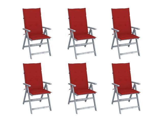 Click here for vidaXL 6x Solid Acacia Wood Patio Reclining Chairs... prices