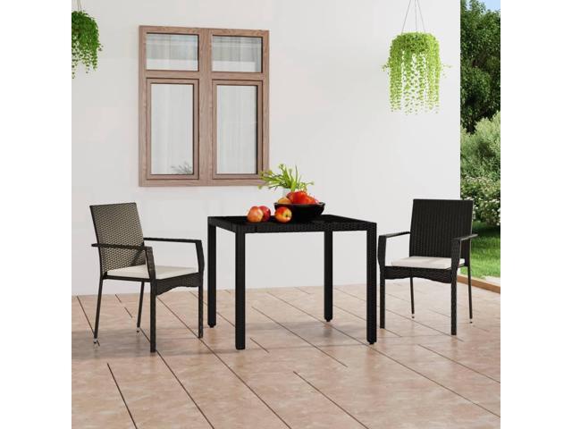 Click here for vidaXL Chair 2 Pcs Wicker Patio Dining Chair with... prices