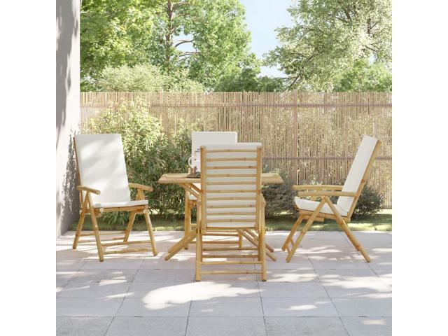 Click here for vidaXL Garden Reclining Chair Set of 4 Cream White... prices