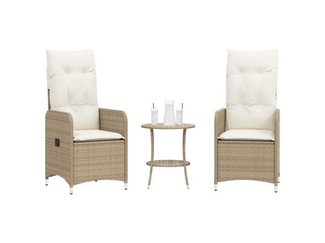 Click here for vidaXL Reclining Patio Chairs with Table Furniture... prices