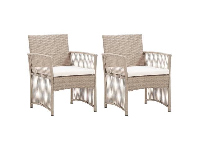 Click here for vidaXL Armchairs 2 Pcs Outdoor Lounge Chair with C... prices