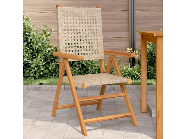 Click here for vidaXL Garden Chair Set of 2 Beige Solid Acacia wo... prices