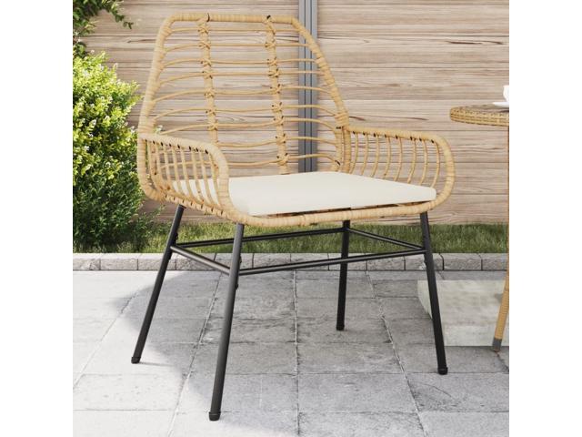 Garden Chair Brown Pe rattan Medium Removable Covers
