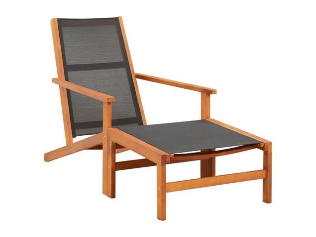 Click here for vidaXL Garden Chair Black Solid eucalyptus wood Re... prices