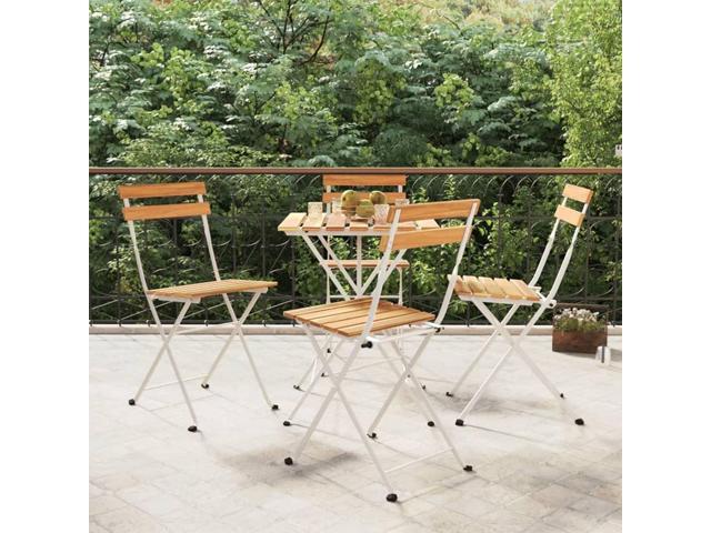 Click here for vidaXL Folding Bistro Chair Set of 4 Natural wood prices
