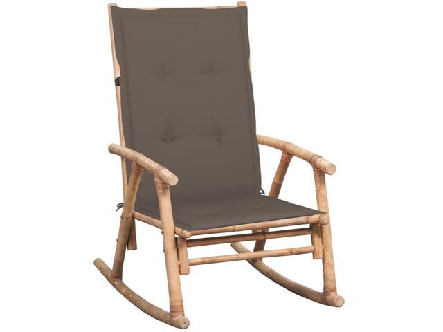 Click here for vidaXL Rocking Chair with Cushion Bamboo Garden Ou... prices