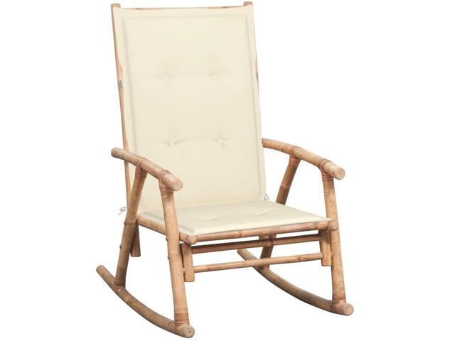 Click here for vidaXL Rocking Chair with Cushion Bamboo Garden Ou... prices