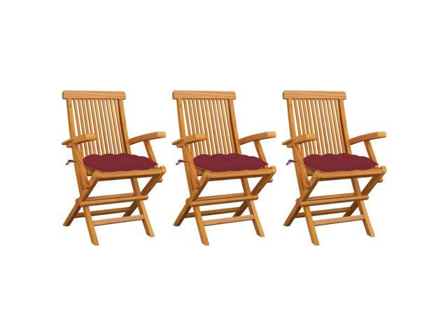 Click here for vidaXL Patio Chairs 3 Pcs Folding Chair with Wine... prices