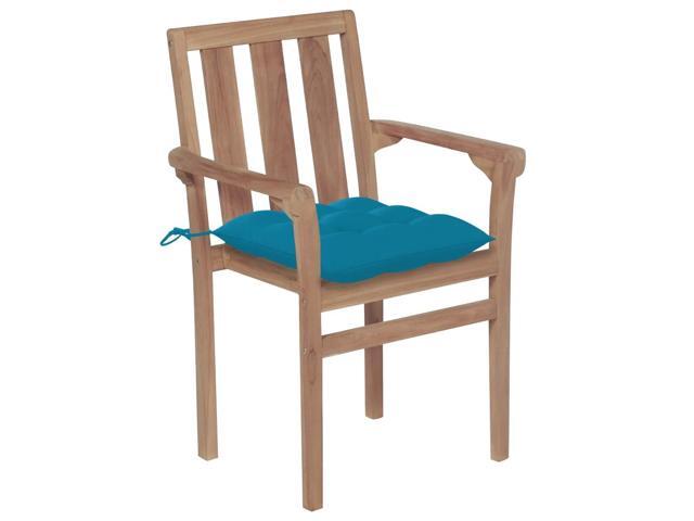 Click here for vidaXL 4x Solid Teak Wood Stackable Patio Chairs w... prices