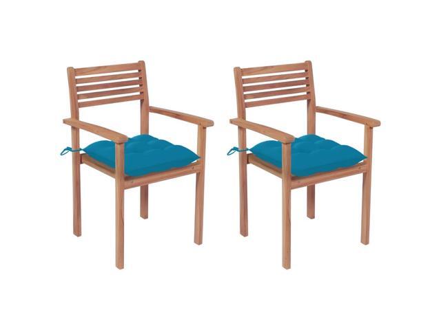 Click here for vidaXL 2x Solid Teak Wood Patio Chairs with Light... prices