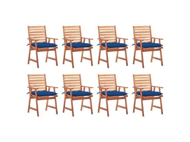 Click here for vidaXL 8x Solid Acacia Wood Patio Dining Chairs wi... prices