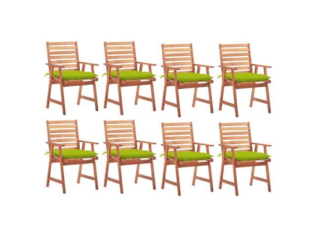 Click here for vidaXL 8x Solid Acacia Wood Patio Dining Chairs wi... prices