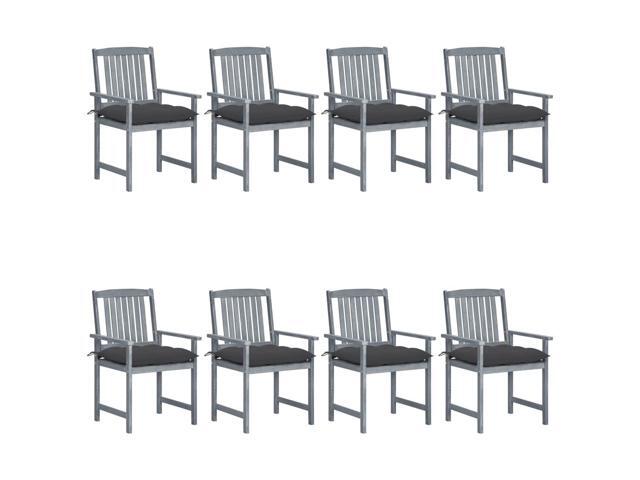 Click here for vidaXL 8x Solid Acacia Wood Patio Chairs with Cush... prices