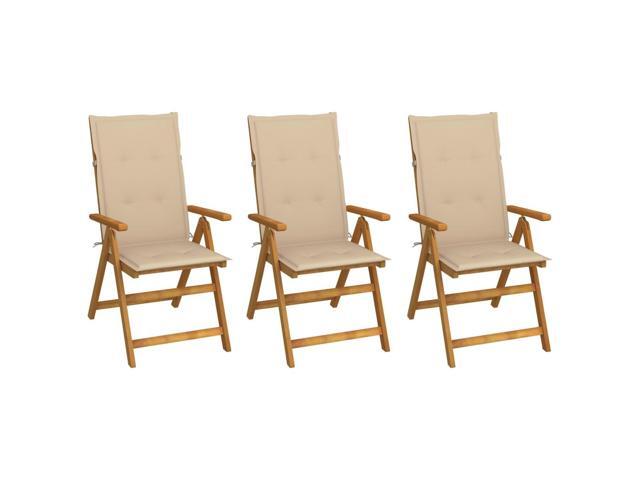 Click here for vidaXL Folding Patio Chairs with Cushions Garden S... prices