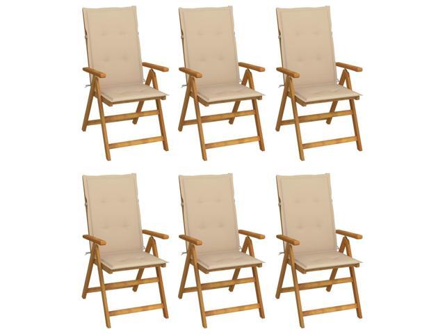 Click here for vidaXL Folding Patio Chairs with Cushions Garden S... prices
