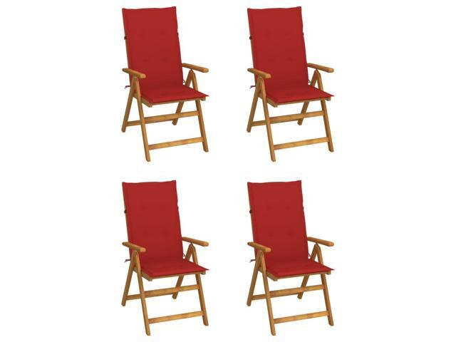 Click here for vidaXL Garden Chair Set of 4 Natural Wood Solid Ac... prices