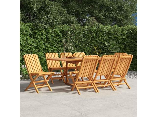 Click here for vidaXL Folding Garden Chair Set of 8 Teak Solid te... prices