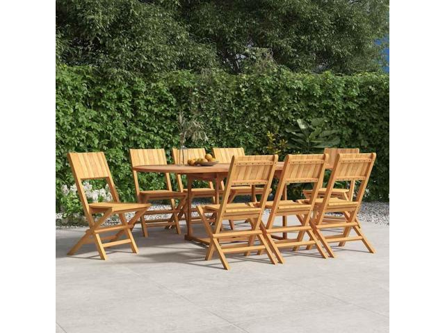 Click here for vidaXL Folding Garden Chair Set of 8 Teak Solid te... prices