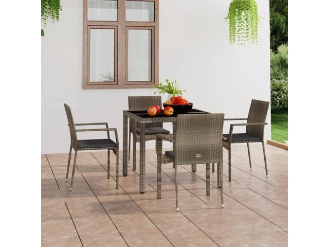 Click here for vidaXL Chair 4 Pcs Wicker Patio Dining Chair with... prices