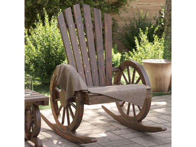 Click here for vidaXL Rocking Adirondack Chair Set of 2 Burnt Loo... prices