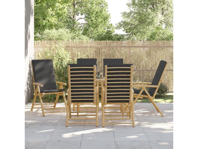 Click here for vidaXL Garden Reclining Chair Set of 6 Dark gray a... prices