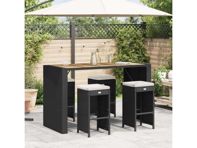 Click here for Garden Bar Stool Set of 4 Black  Cream - Black prices