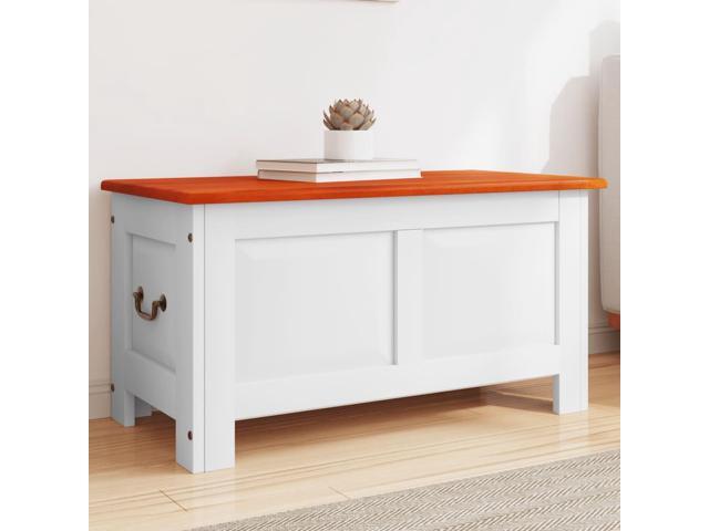 Click here for vidaXL Storage Chest Brown and white Solid acacia... prices