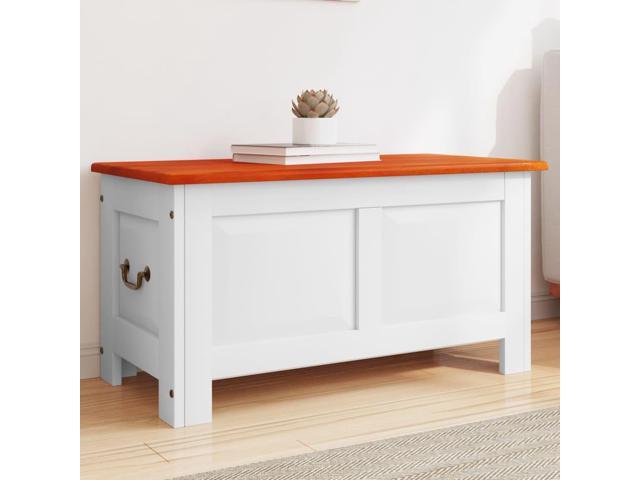 Click here for vidaXL Storage Chest Brown and White Solid Acacia... prices