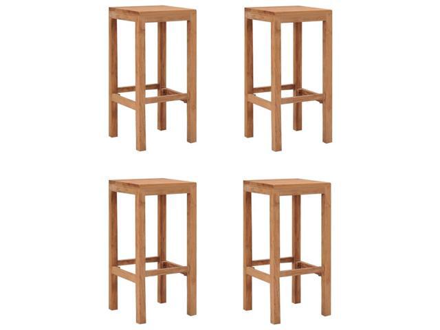 Click here for vidaXL Bar Stool Set of 4 Natural Wood Solid Teak... prices