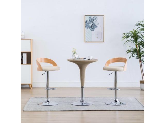 Click here for vidaXL Bar Stools Swivel Counter Chair 2 Pcs Cream... prices