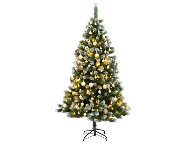 Click here for vidaXL Artificial Hinged Christmas Tree 150 LEDs a... prices