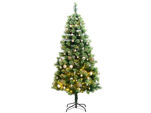 Click here for vidaXL Artificial Hinged Christmas Tree 150 LEDs a... prices