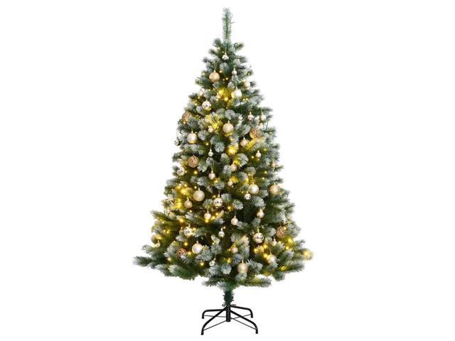 Click here for vidaXL Artificial Hinged Christmas Tree 150 LEDs a... prices