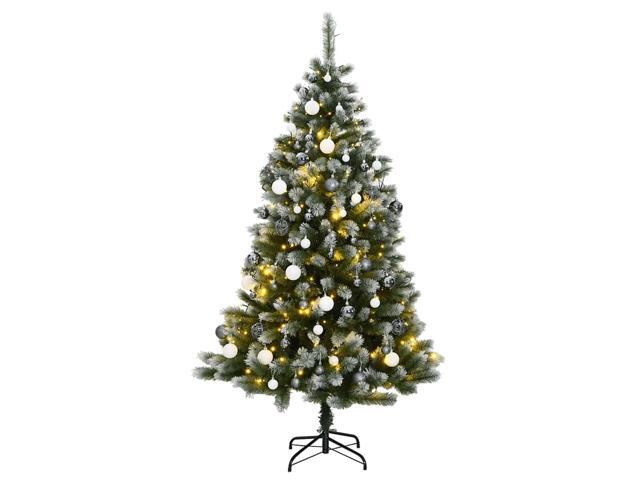 Click here for vidaXL Artificial Hinged Christmas Tree 150 LEDs a... prices