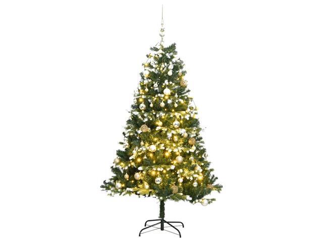 Click here for vidaXL Artificial Hinged Christmas Tree 150 LEDs a... prices