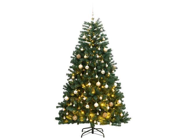 Click here for vidaXL Artificial Hinged Christmas Tree 150 LEDs a... prices