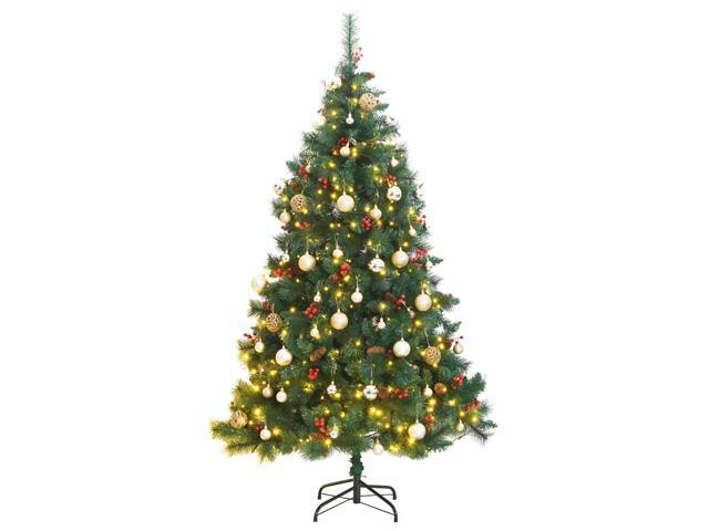 Click here for vidaXL Artificial Hinged Christmas Tree 300 LEDs a... prices