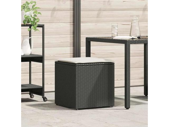 Click here for vidaXL Cushion Box Black 19.7 x 19.7 x 19.7 poly r... prices