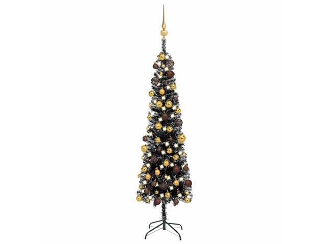Click here for vidaXL Christmas Tree Black  Shiny Gold  Matt Gold... prices