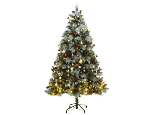 Click here for vidaXL Artificial Hinged Christmas Tree 300 LEDs a... prices