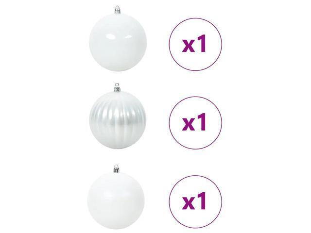 Click here for vidaXL Christmas Bauble Set 3 pcs White prices