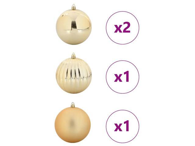 Click here for vidaXL Christmas Bauble Set 4 pcs Gold prices