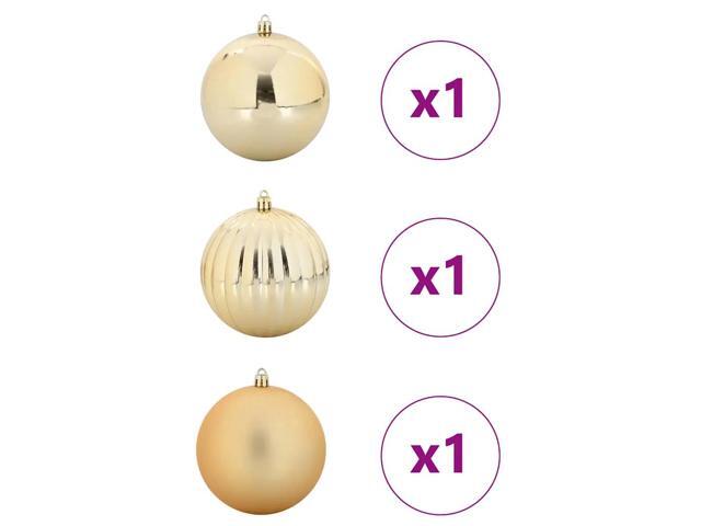 Click here for vidaXL Christmas Bauble Set 3 pcs Gold prices